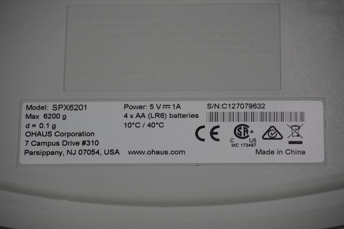 Ohaus Scout SPX6201 Portable Balance Item# 30253027 (Used) - Laboratory ...